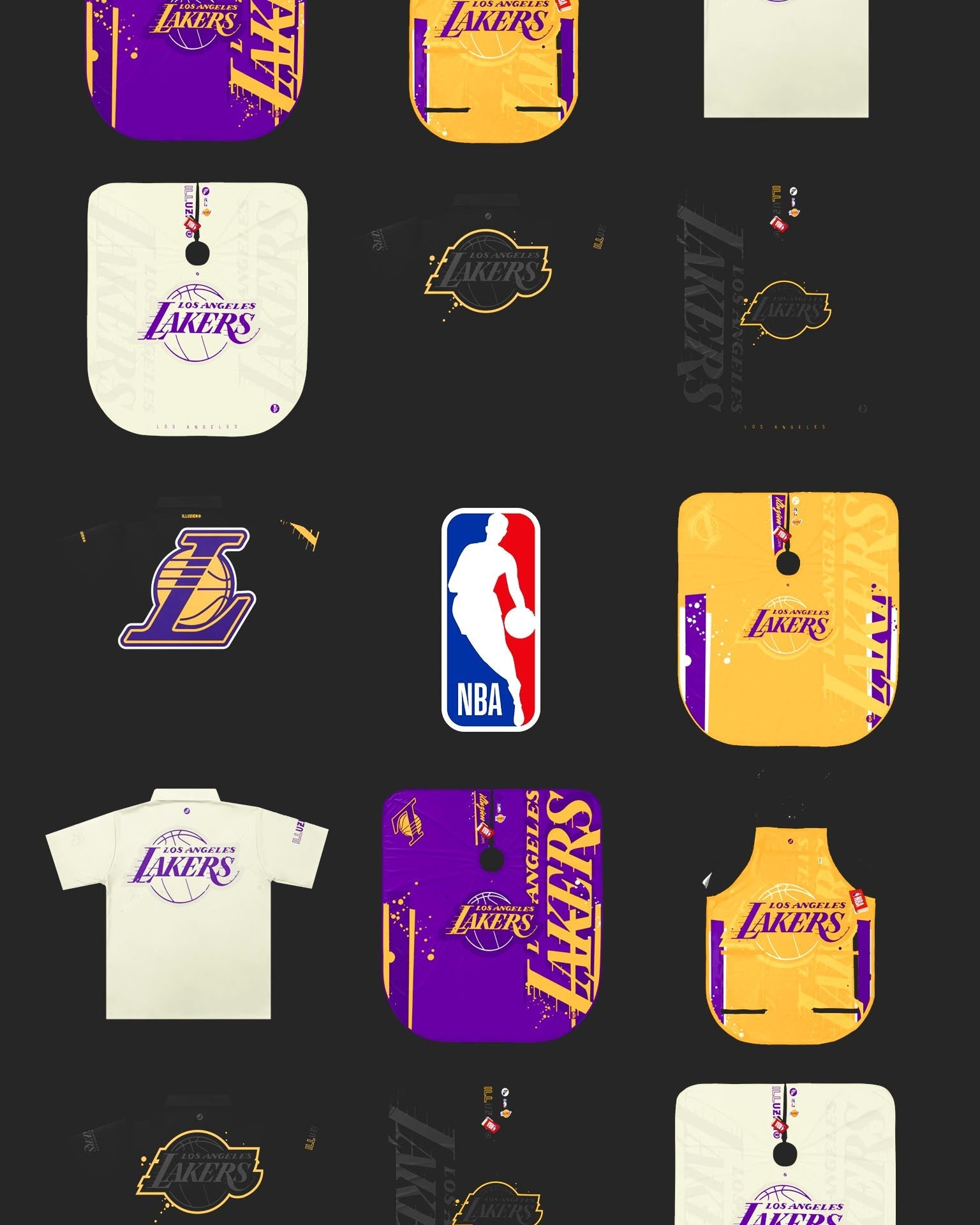 Los Angeles Lakers Barber Capes and Apparel – Illuzien